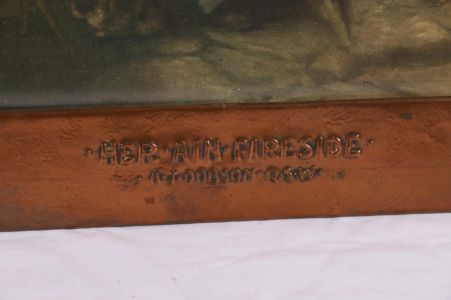 H. J. Dobson | pair of prints in Art Nouveau relief copper frames ...