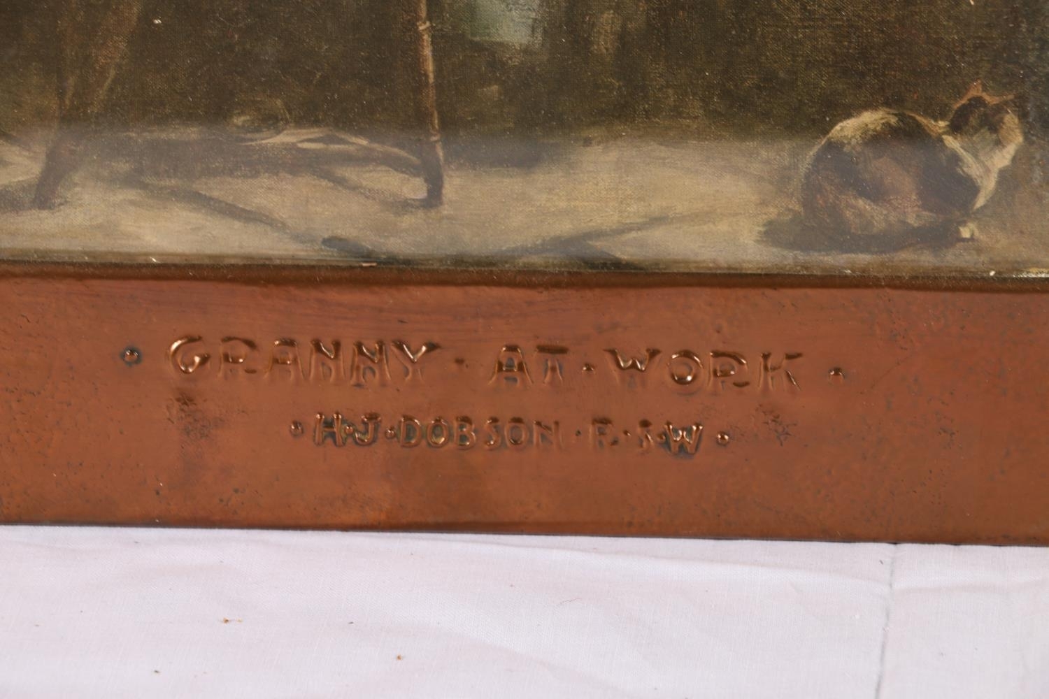 H. J. Dobson | pair of prints in Art Nouveau relief copper frames ...