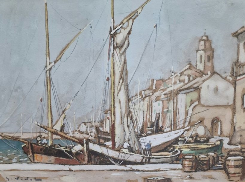 Gustave Vidal | View of Saint-Tropez | MutualArt