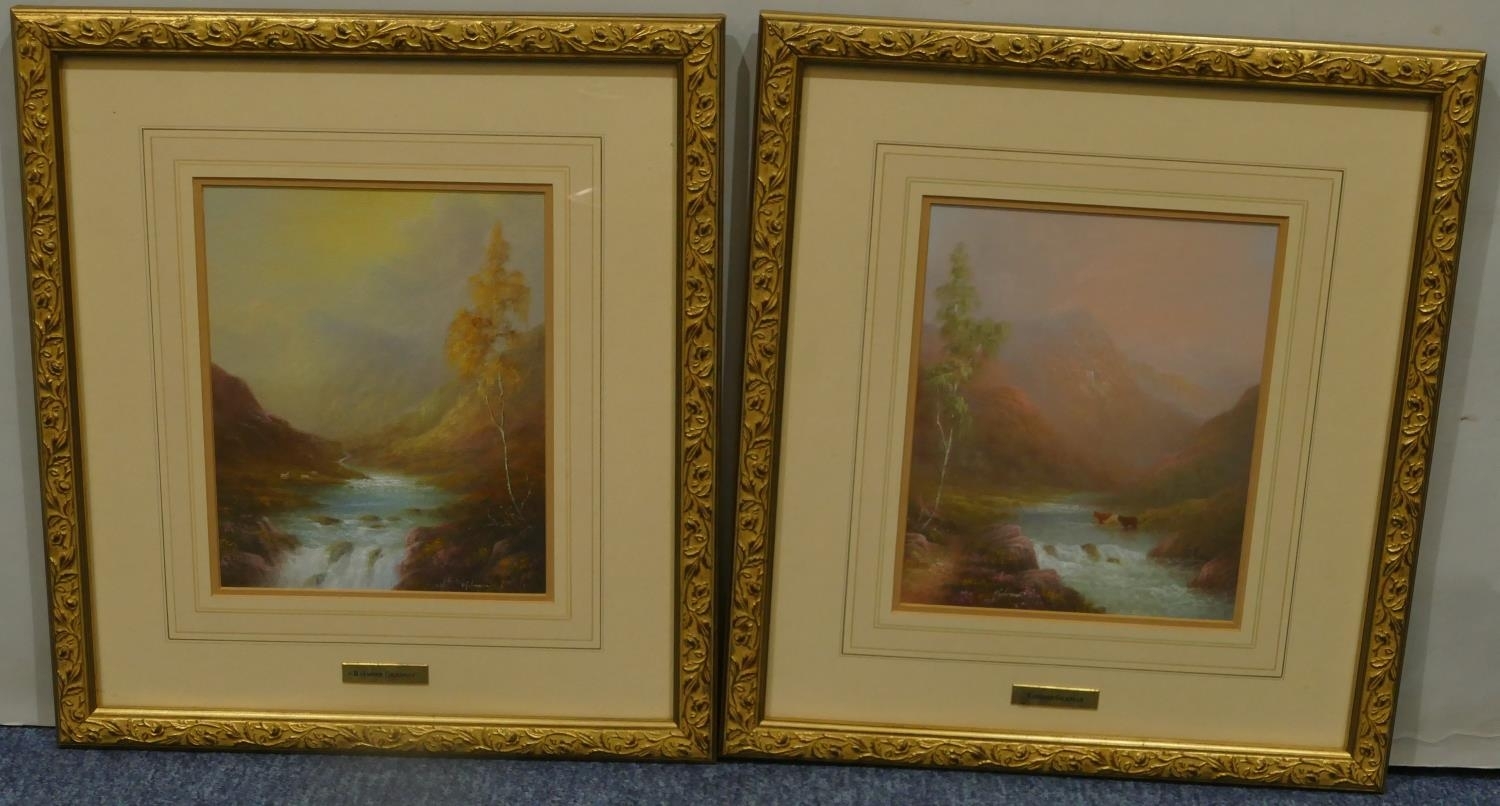 Raymond Gilronan | Highland stream with cattle | MutualArt