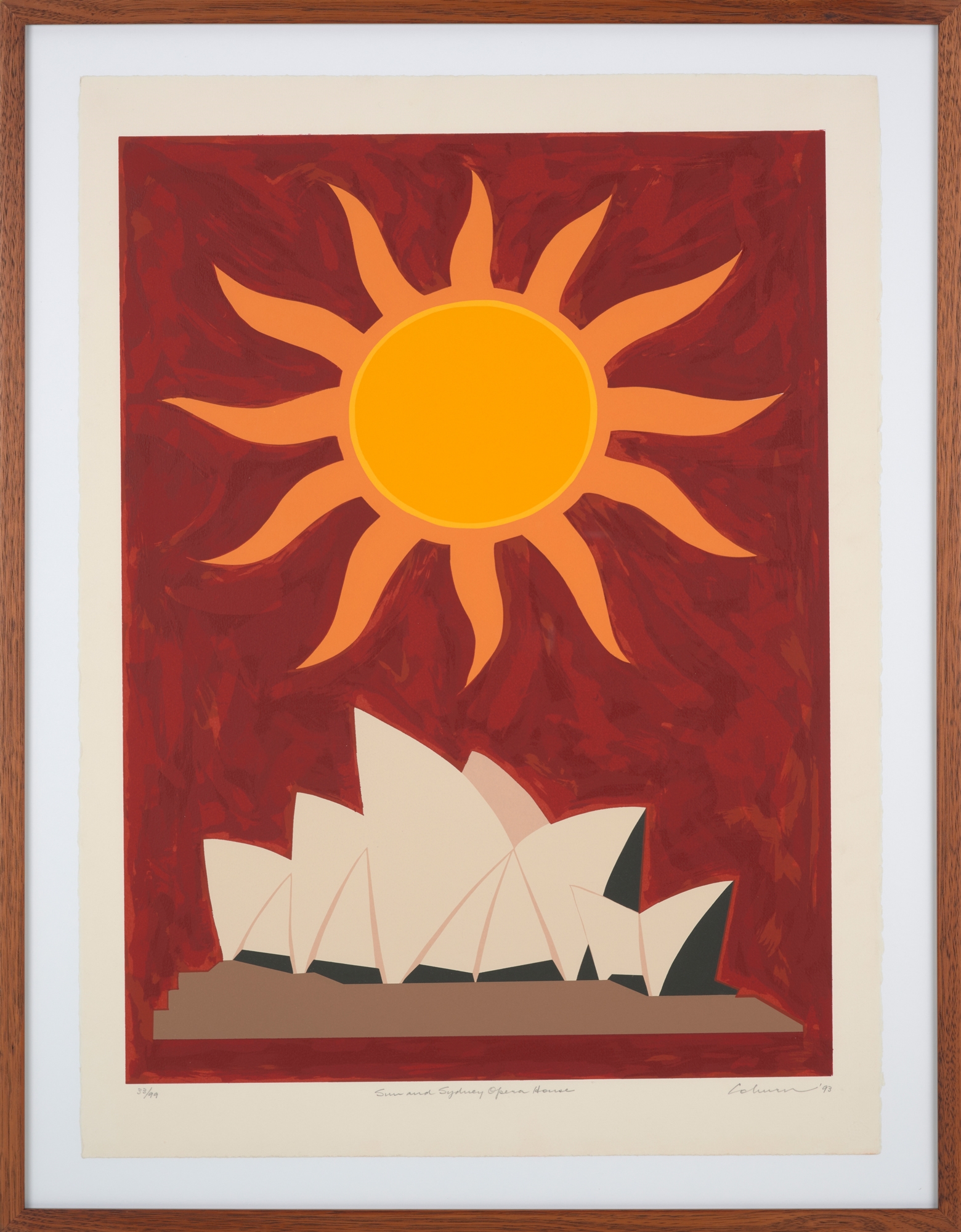 John Coburn | Sun and Sydney Opera House (1993) | MutualArt