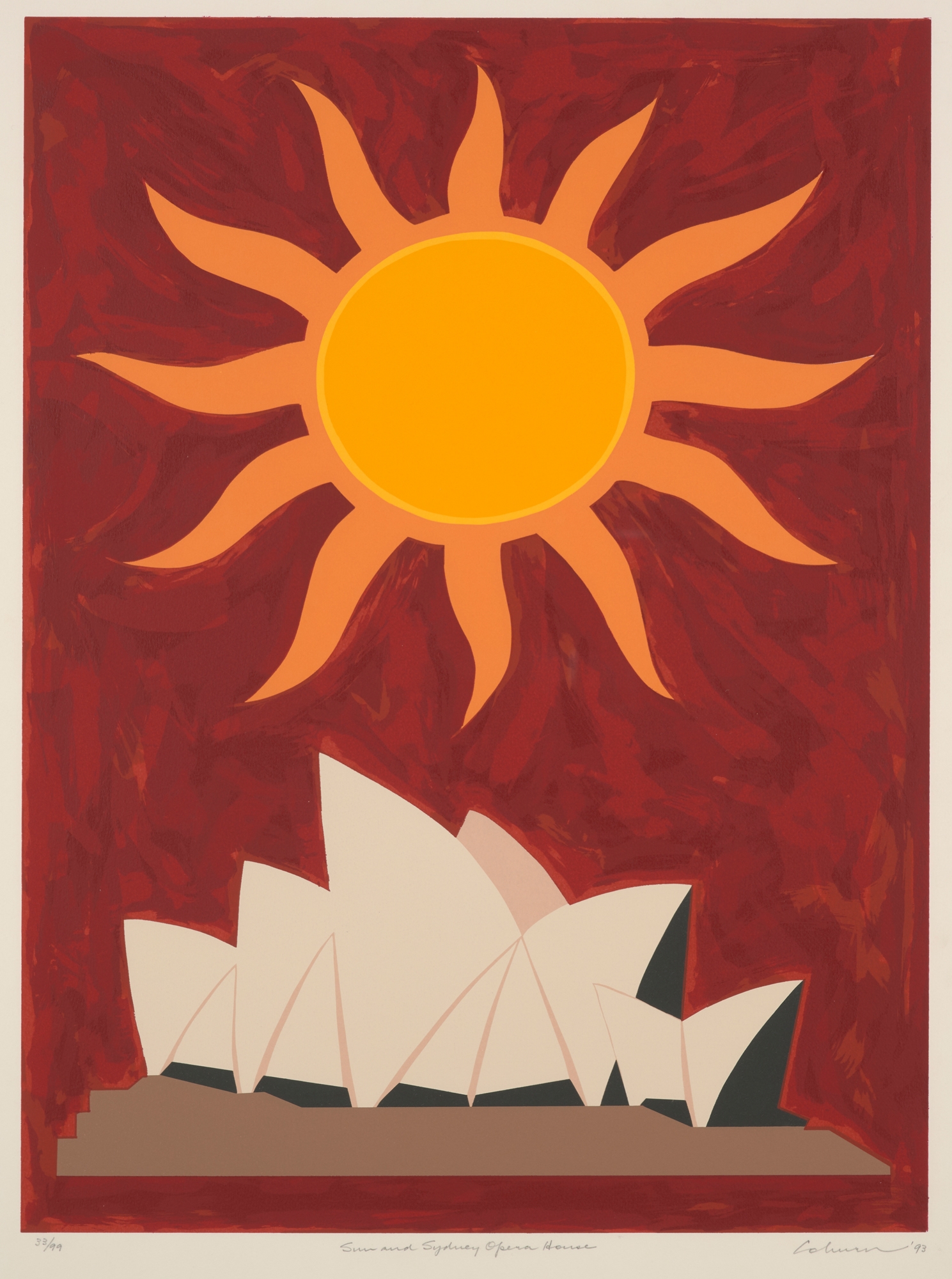 John Coburn | Sun and Sydney Opera House (1993) | MutualArt