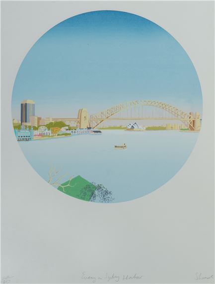 Garry Shead | Evening on Sydney Harbour (1981) | MutualArt