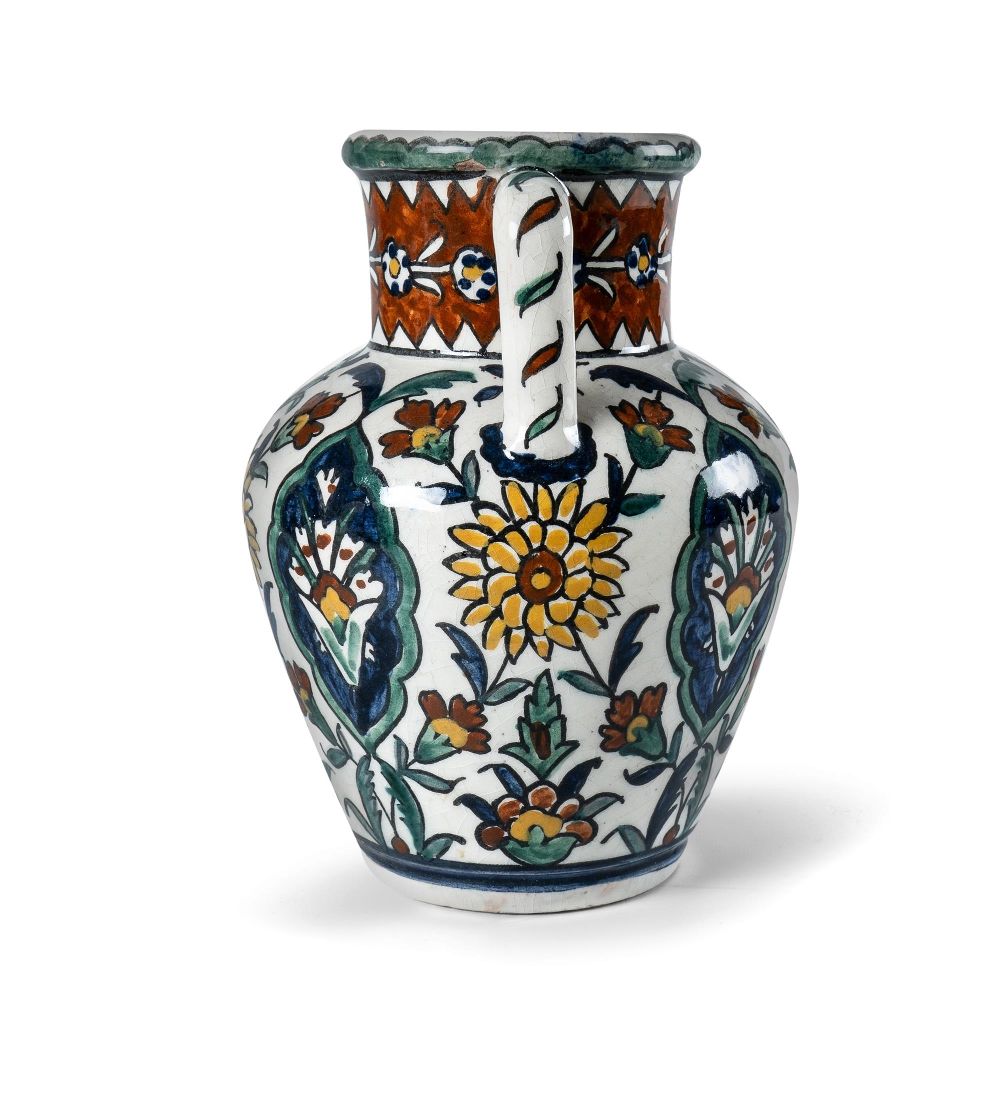 David Ohannessian | Armenian Pottery Iznik Style Handled Vase. (Circa ...