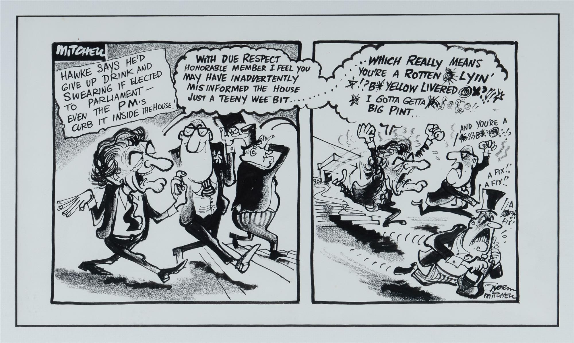 Norm Mitchell | Four 1970s Whitlam Era Political Cartoons (1970s ...