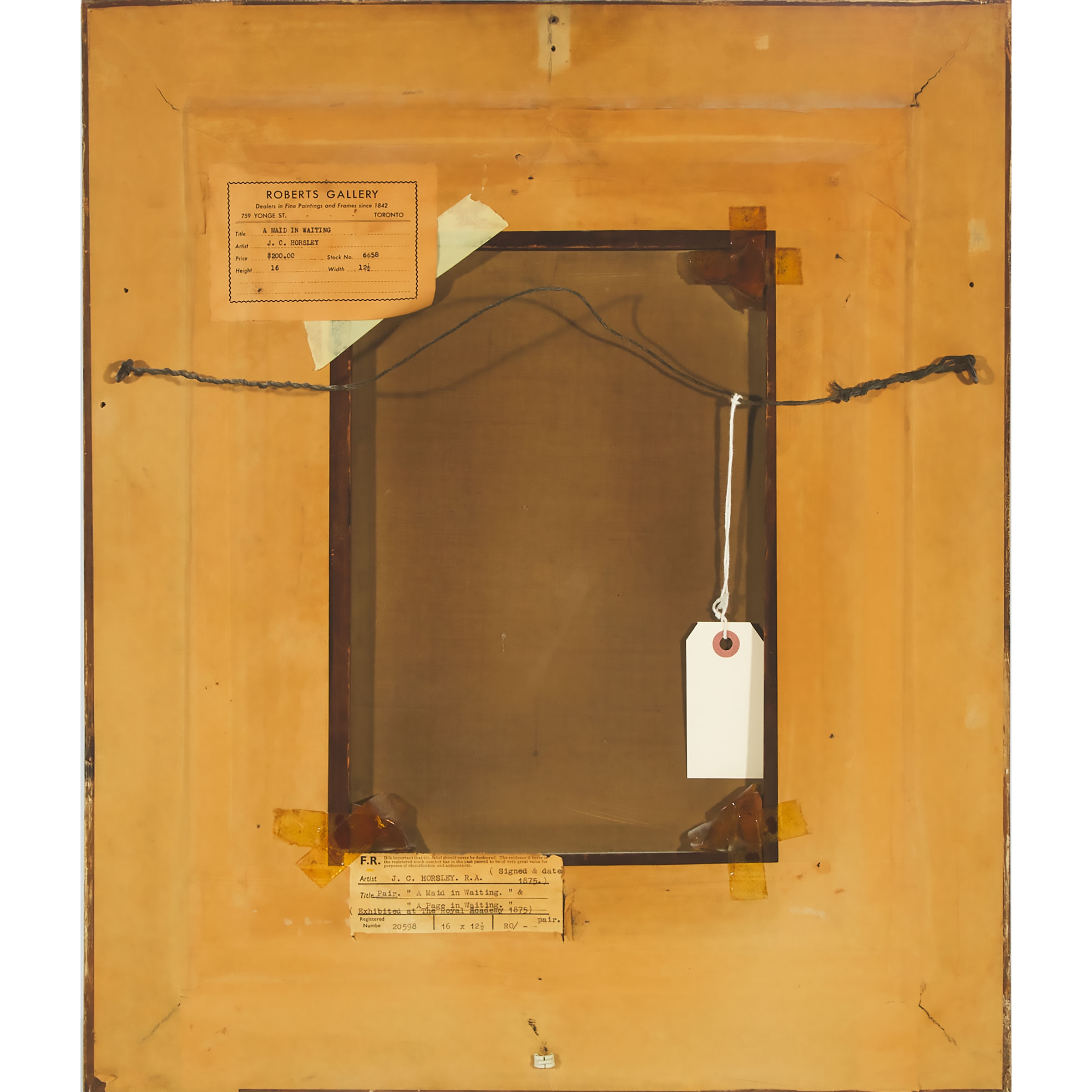 John Calcott Horsley | A MAID IN WAITING (1875) | MutualArt