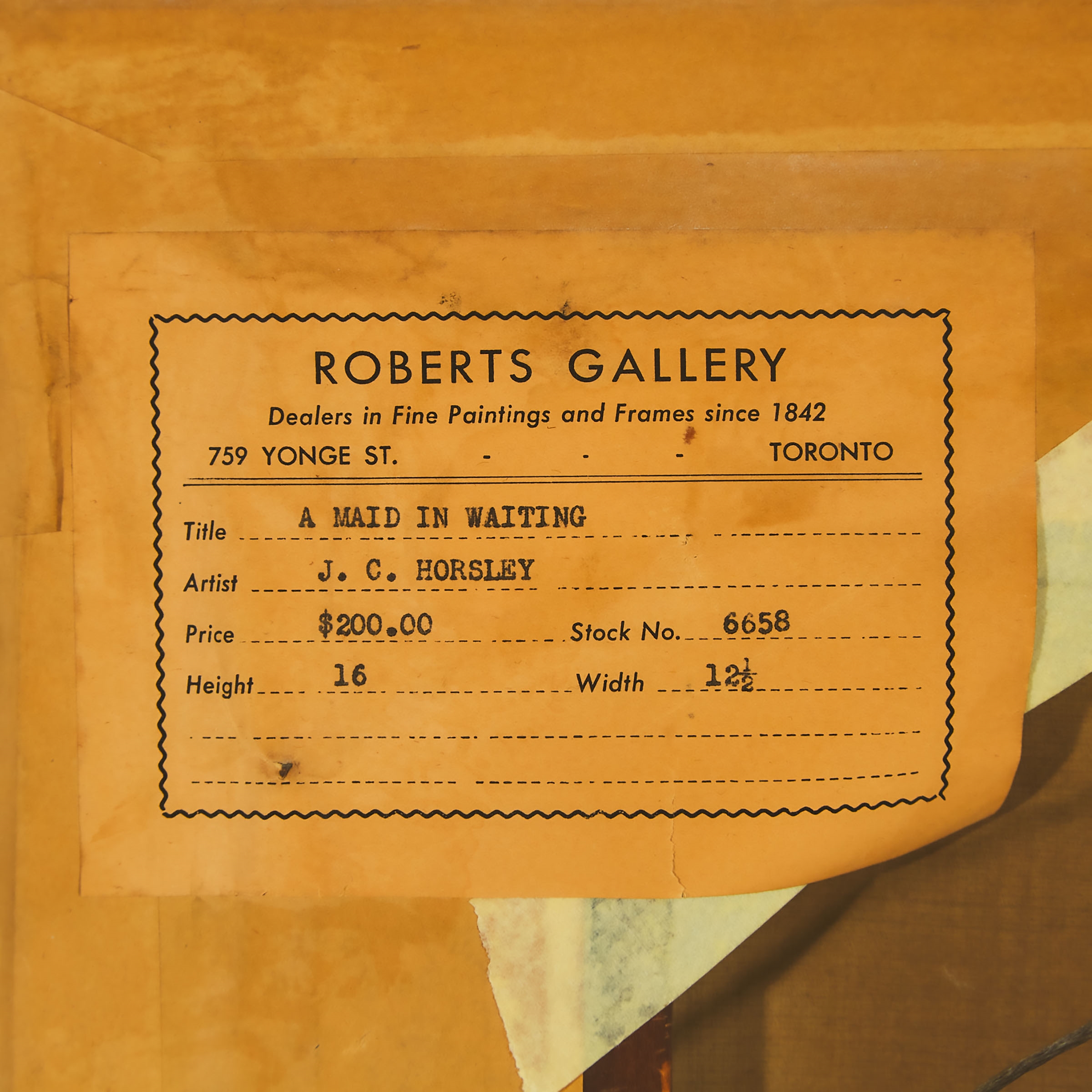 John Calcott Horsley | A MAID IN WAITING (1875) | MutualArt