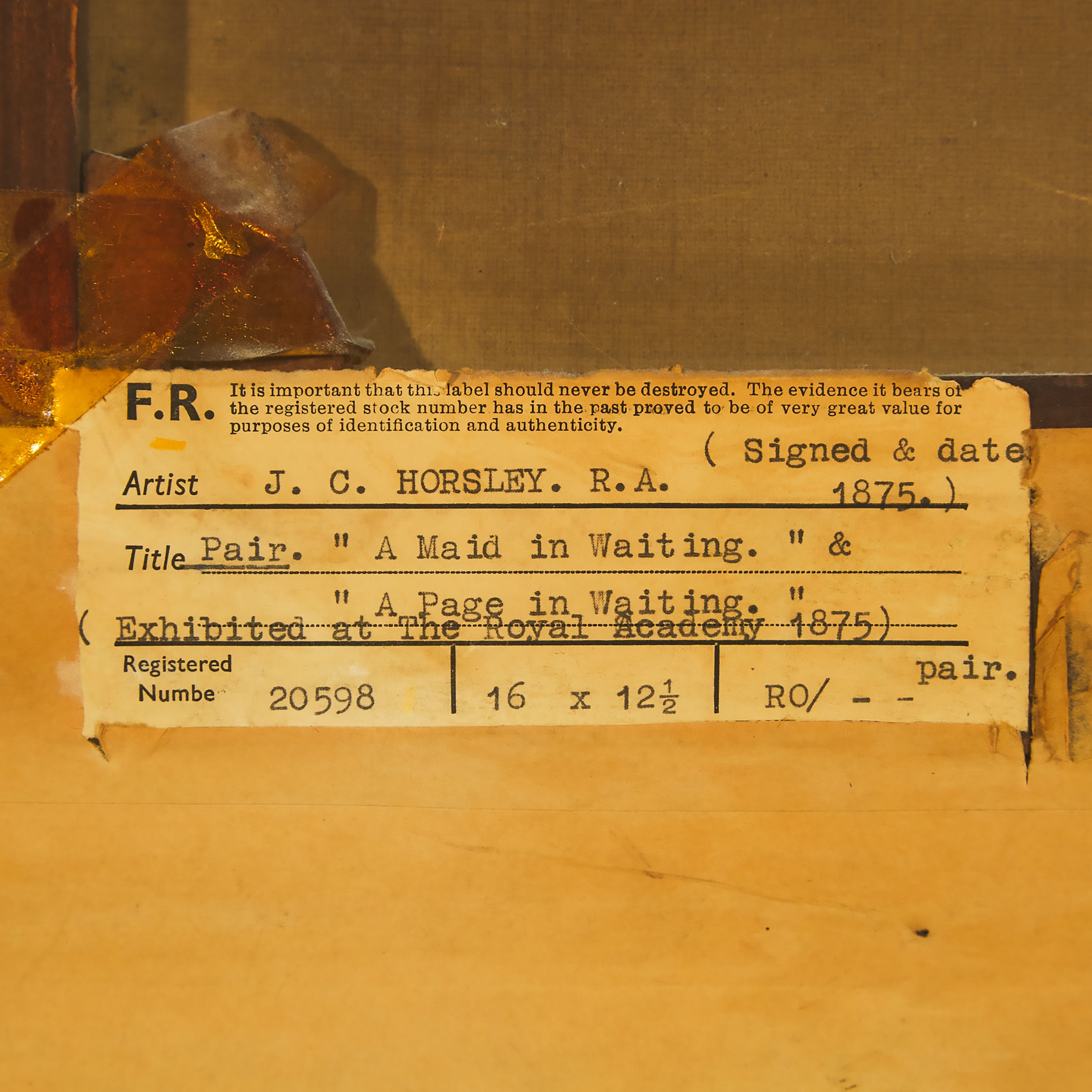 John Calcott Horsley | A MAID IN WAITING (1875) | MutualArt