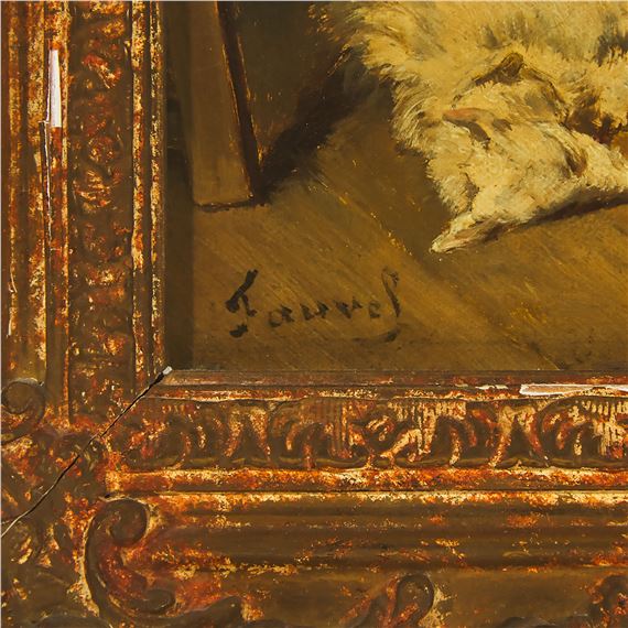 Auguste Favel | GENTLEMAN PLAYING CHESS | MutualArt