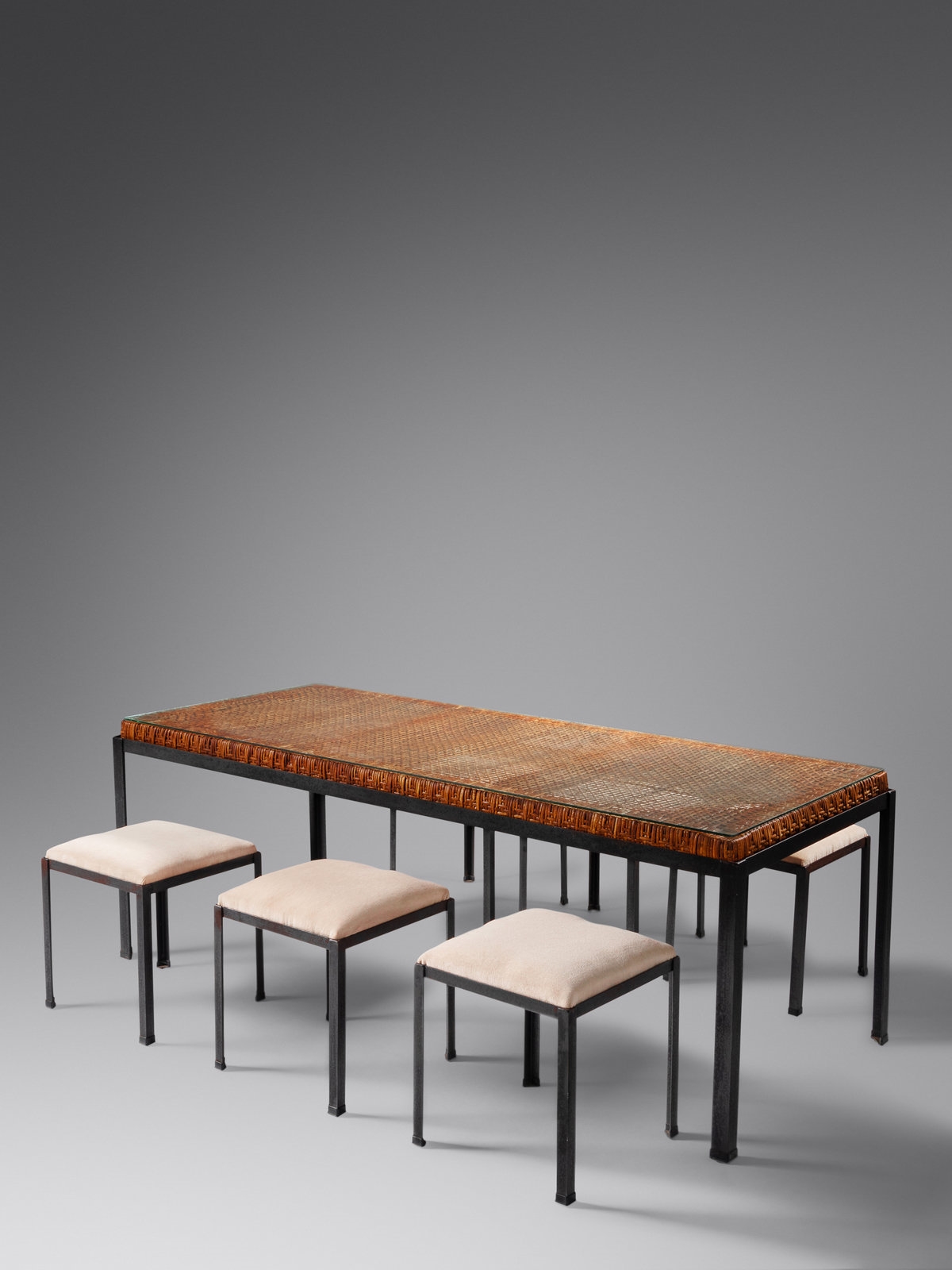 Danny Ho Fong | Osetsu Dai Dining Table with Six Stools (Circa 1959 ...