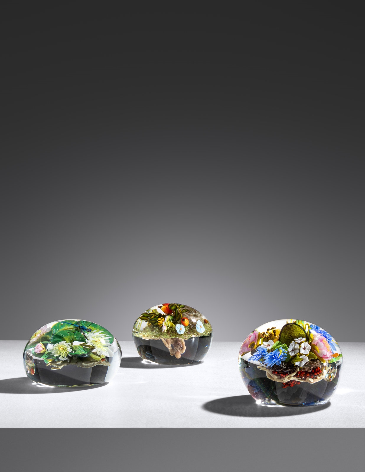 Paul Stankard | Collection of Three Root People Botanical Paperweight ...