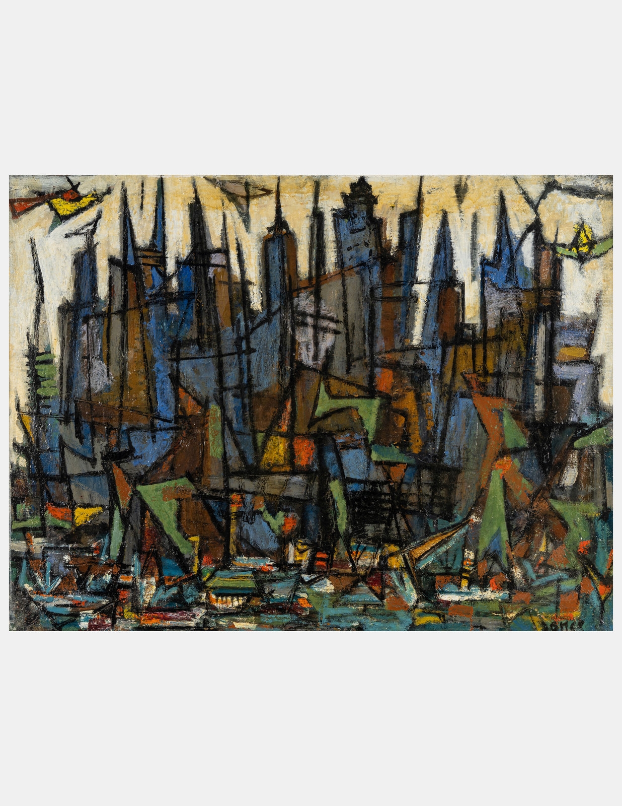 Marcel Janco | Untitled (Cityscape) | MutualArt