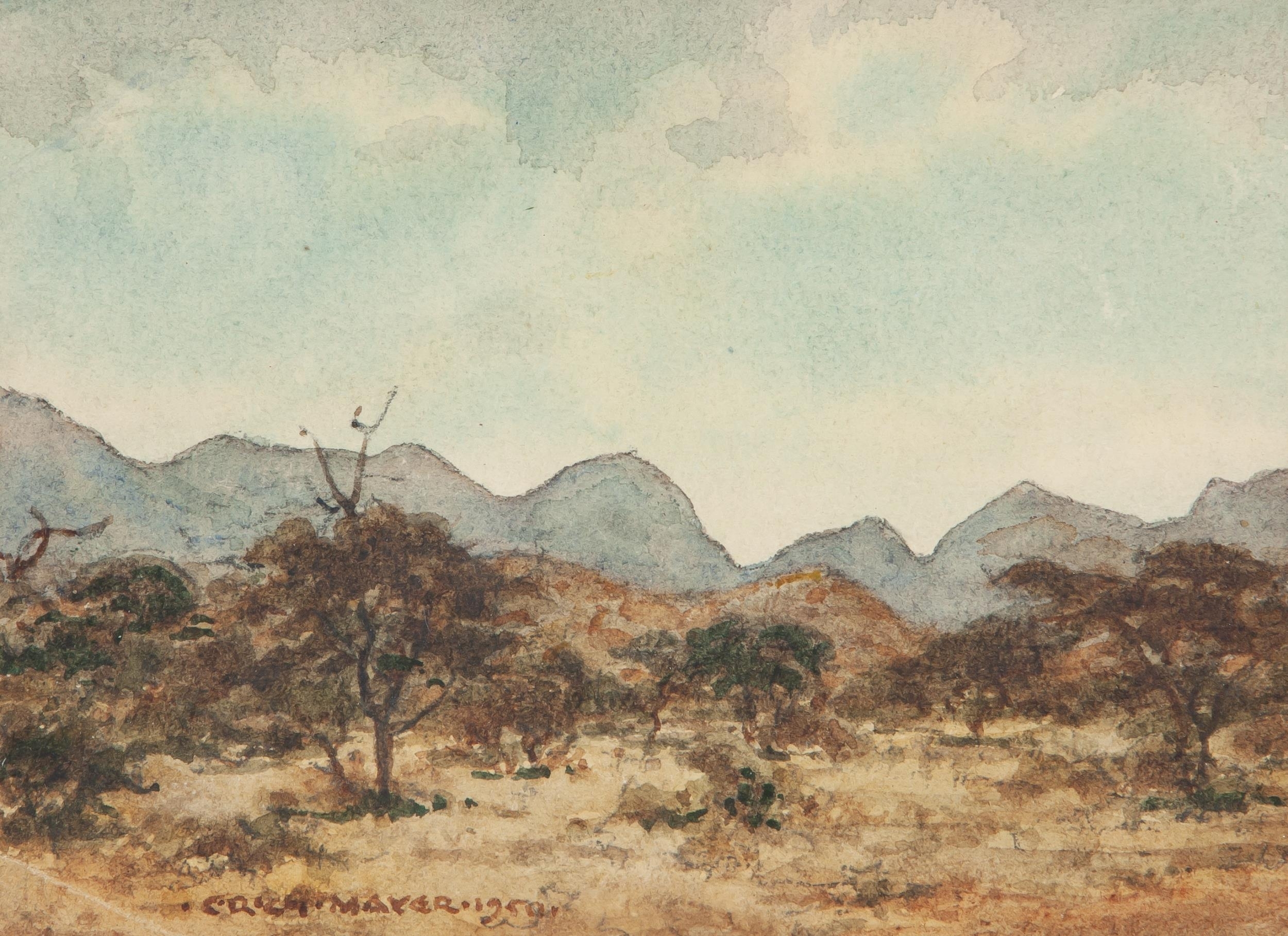 Erich Mayer | MOUNTAINOUS LANDSCAPE (1950) | MutualArt