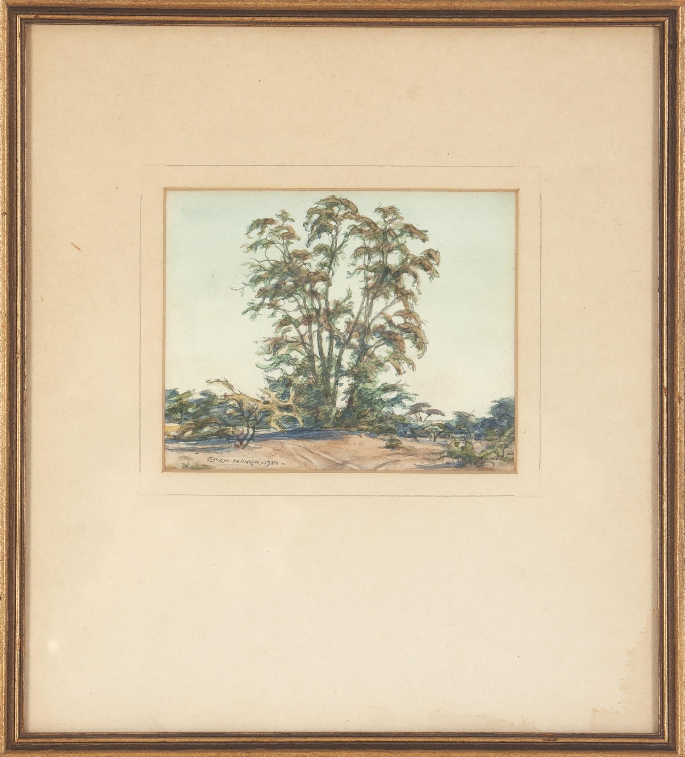 Erich Mayer | LARGE TREE IN LANDSCAPE (1939) | MutualArt