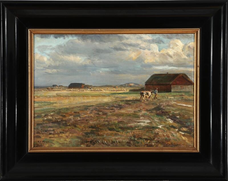 Niels Pedersen Mols | The cows are drawn home in the evening sun (20 ...