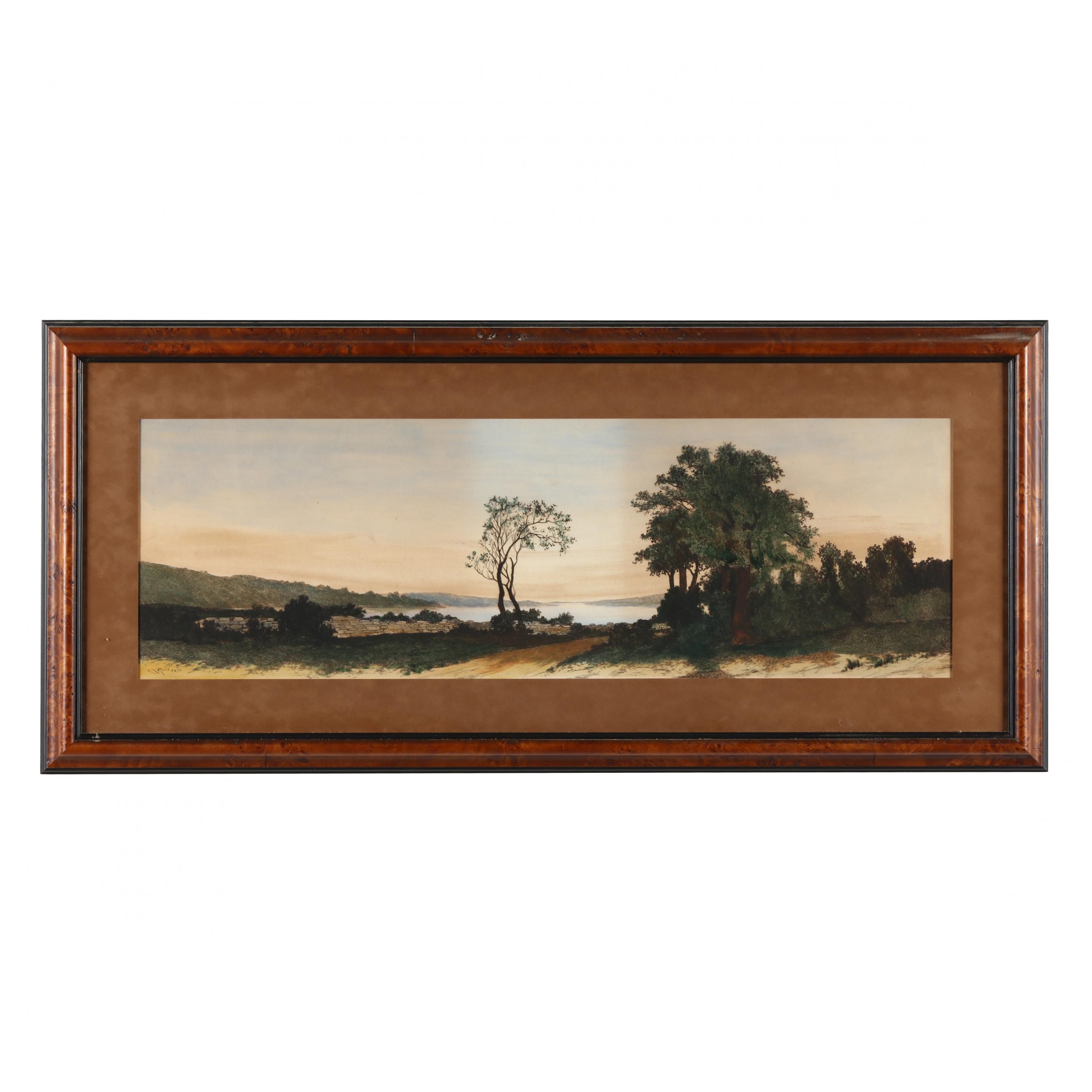 Ernest Christian Rost | Panoramic Landscape Etching (1890) | MutualArt