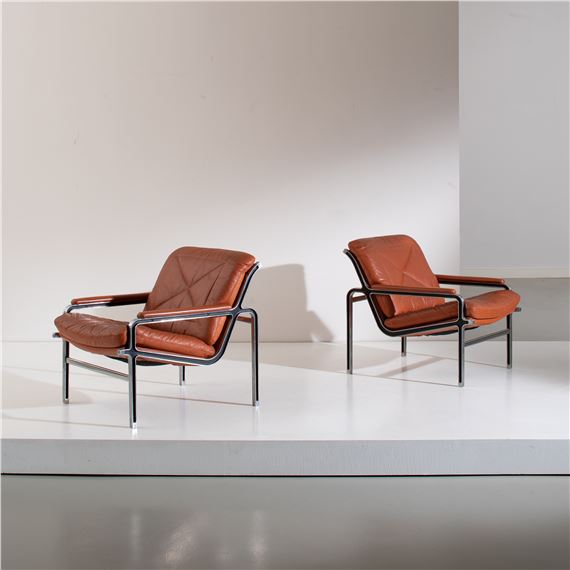 André Vandenbeuck | Coppia di poltrone mod Aluline | MutualArt