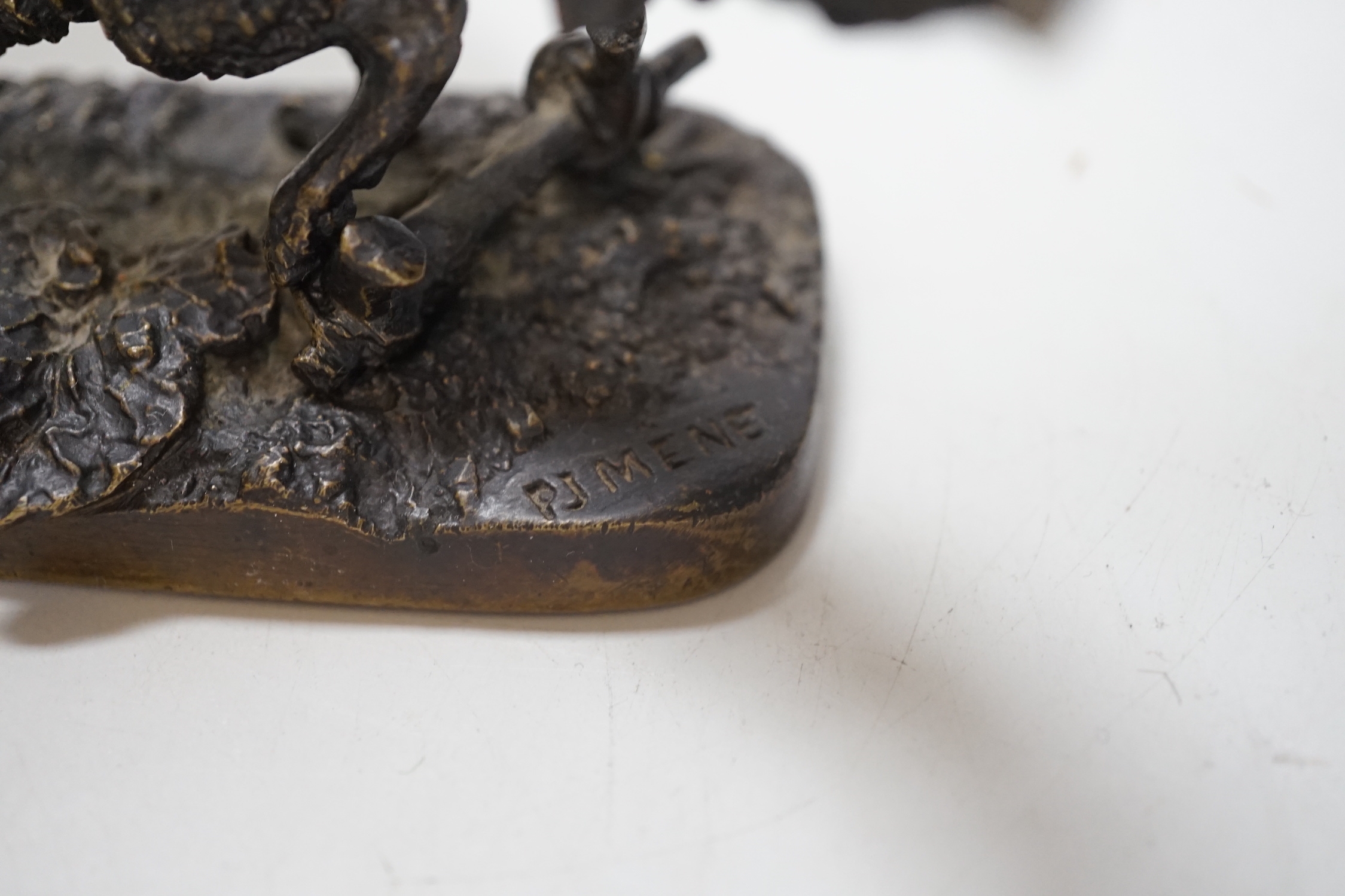 Pierre-Jules Mene | Four bronze models of foxes and horses | MutualArt