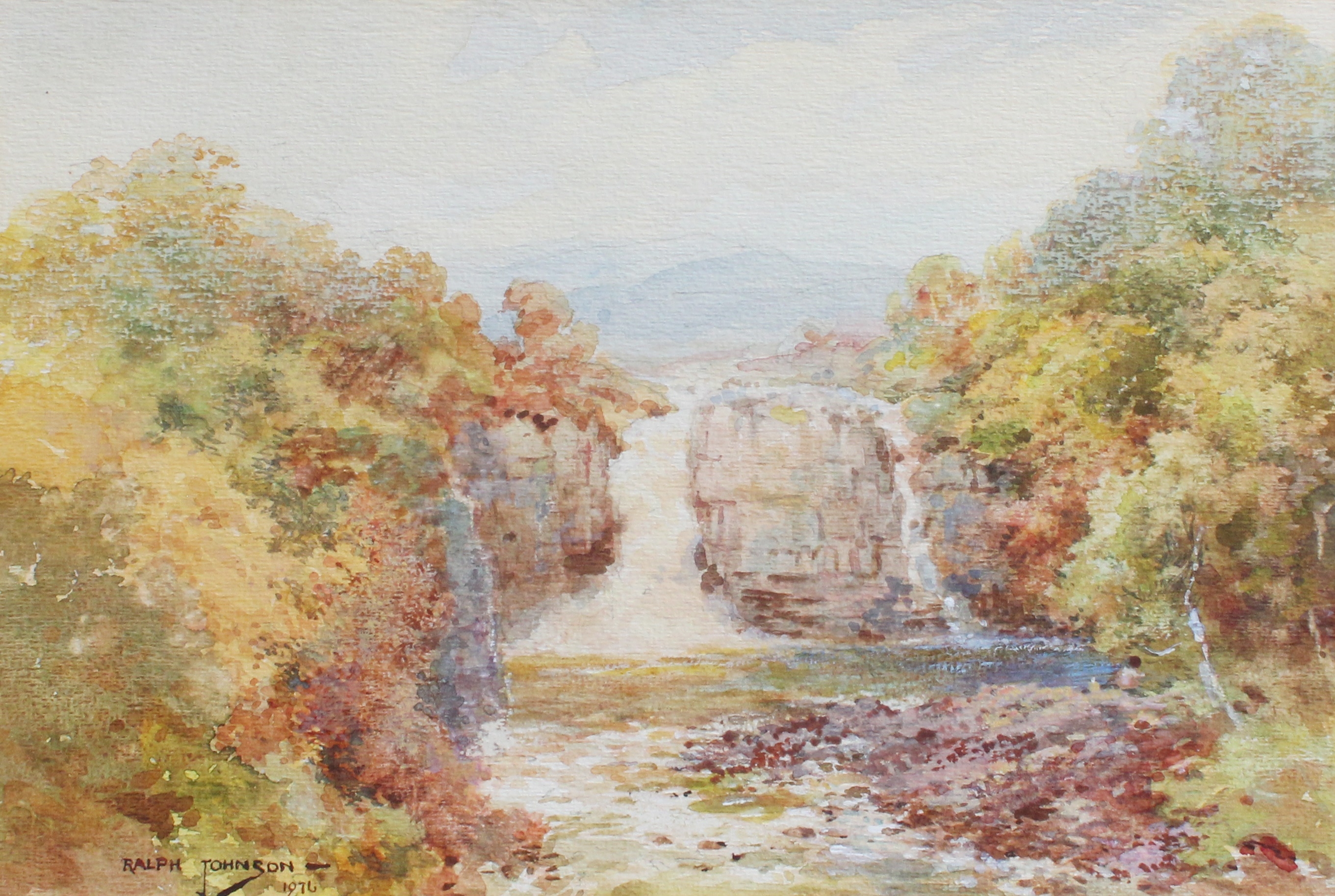 Ralph Johnson | High Force waterfall (1970) | MutualArt