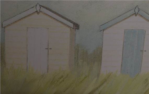 Anthony Waller | row of houses along a harbour wall | MutualArt