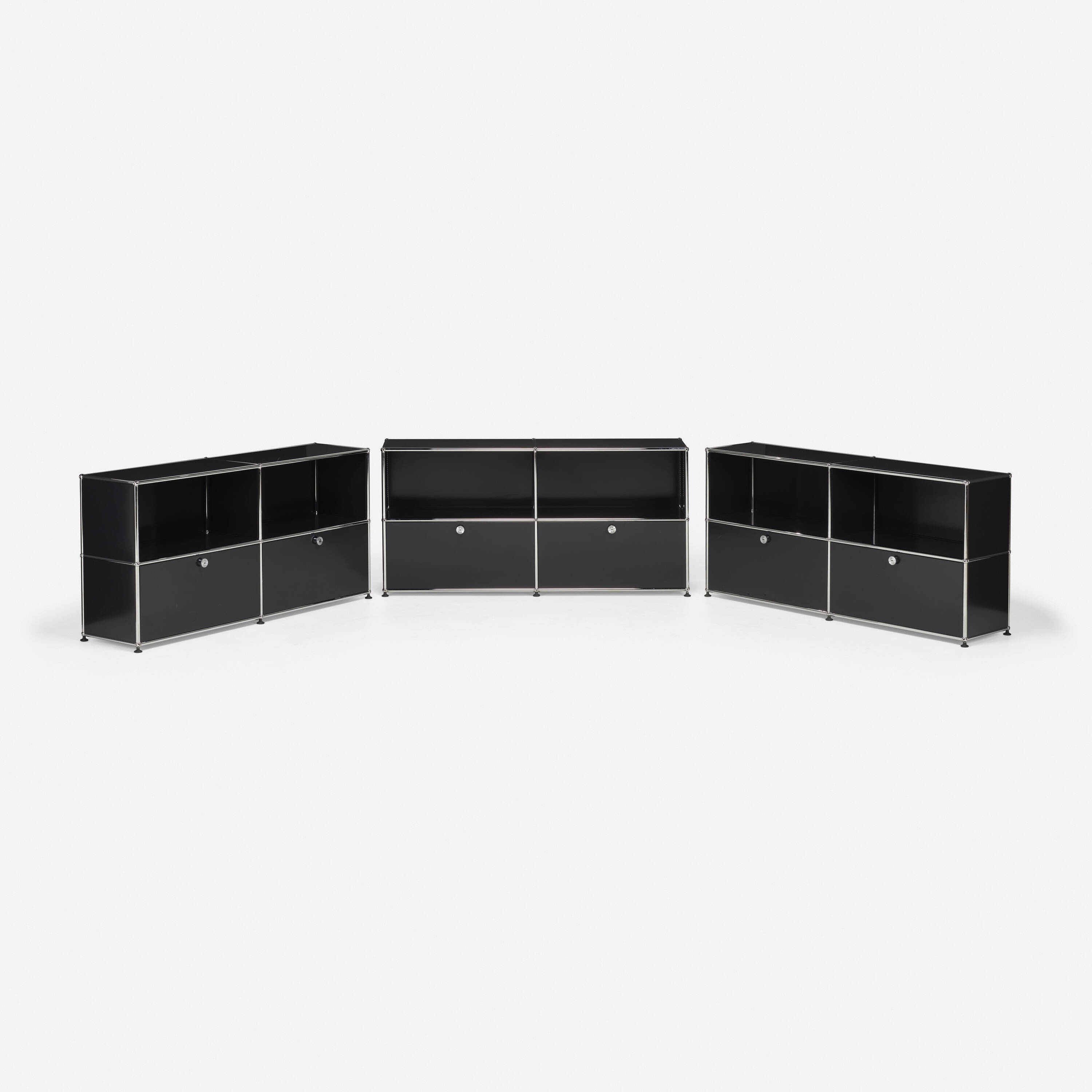 Fritz Haller | USM Haller Furniture System cabinets, set of three (1963 ...