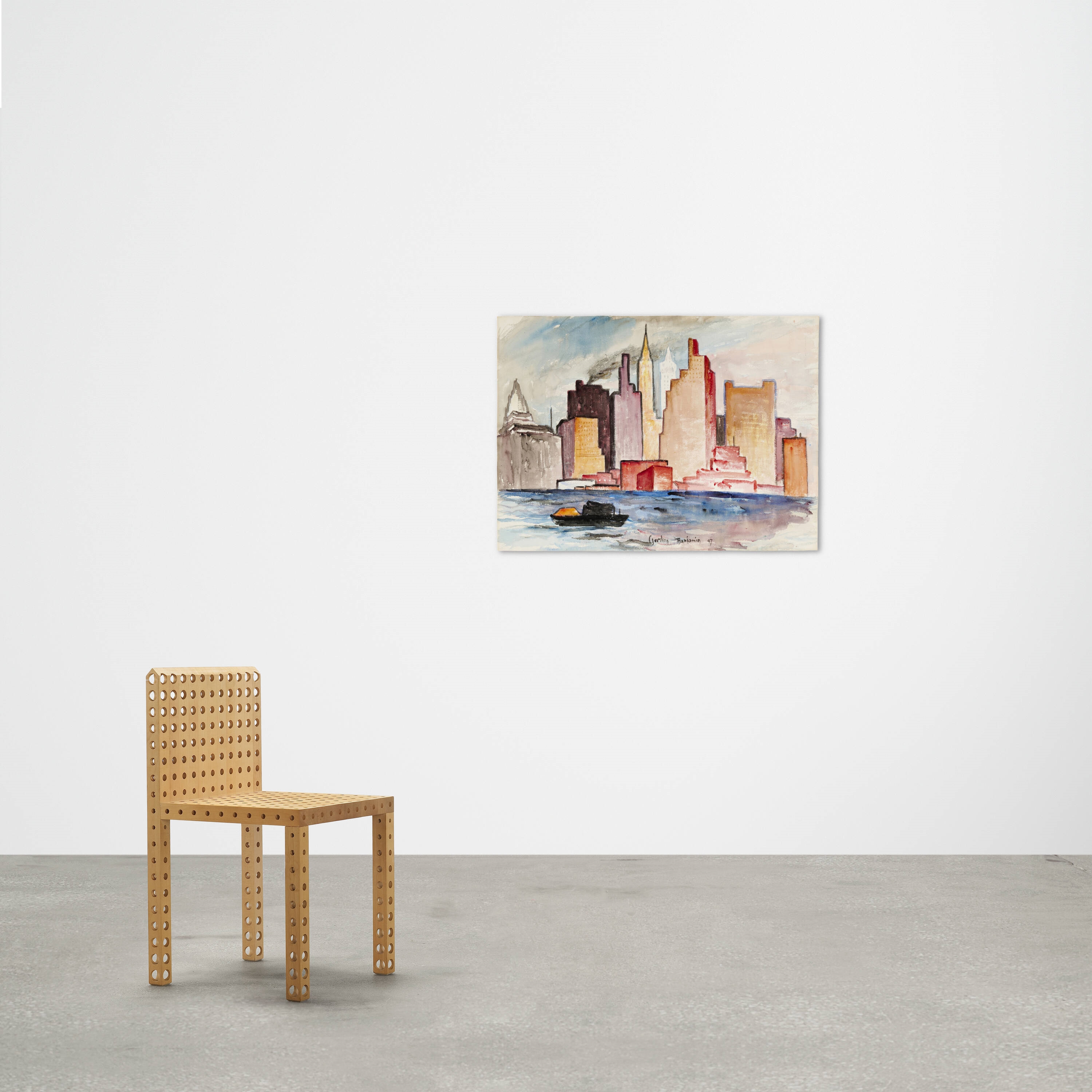 Gershon Benjamin | New York Skyline (1947) | MutualArt