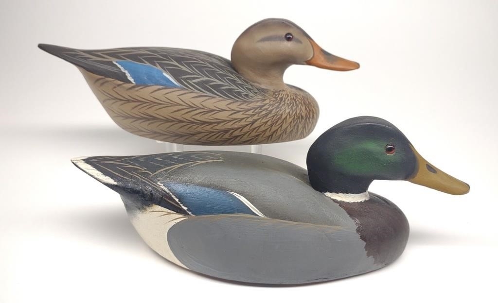 Dan Brown | Dan Brown Mallard Hen & Drake Duck Decoys (Circa 1967 ...