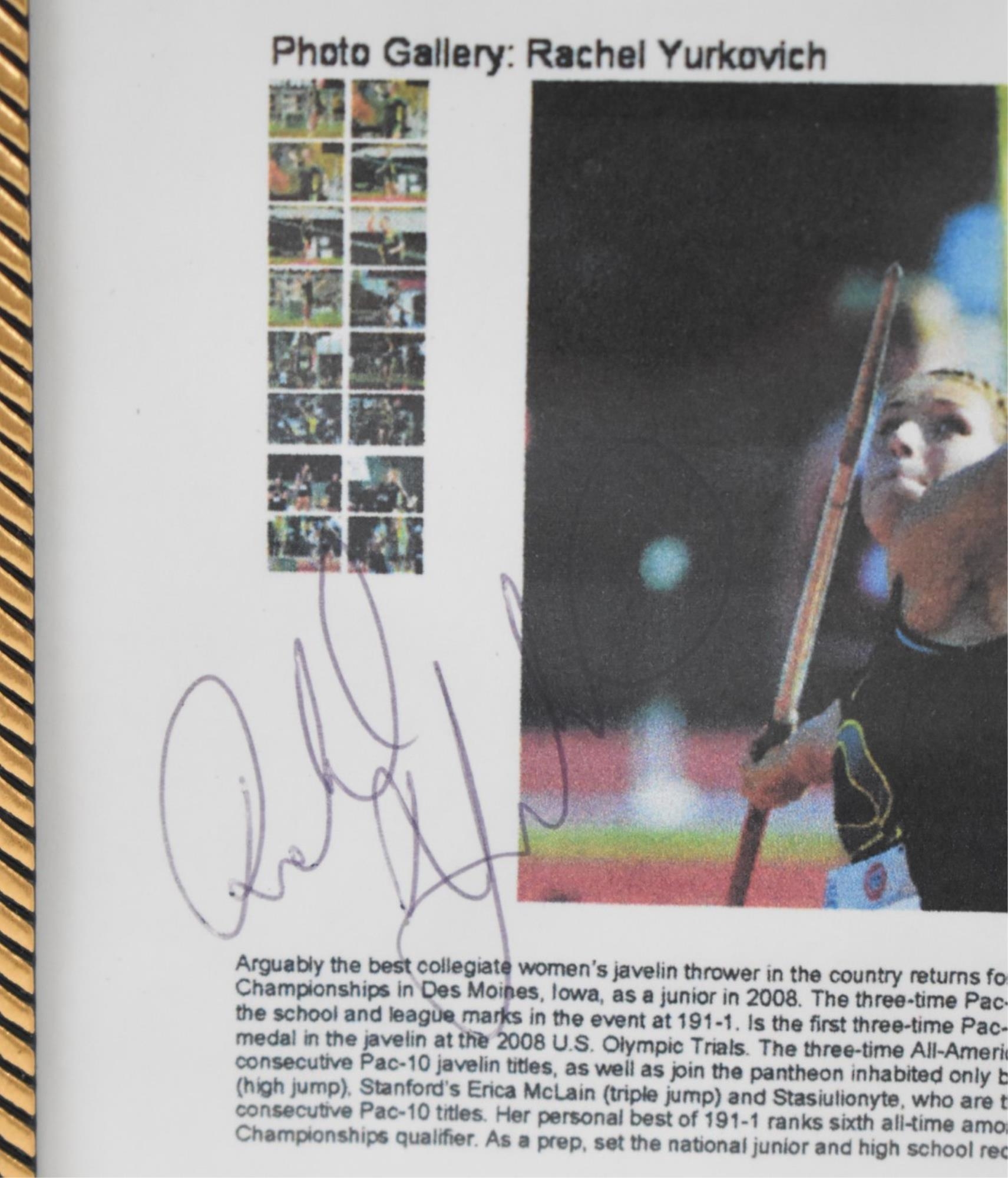 Rachel Yurkovich | RACHEL YURKOVICH JAVELIN THROWER SIGNED PHOTO ...