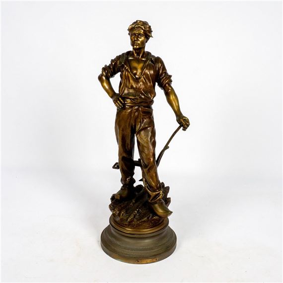 Robert Pfeffer | Idealized figure of a French field worker wearing ...
