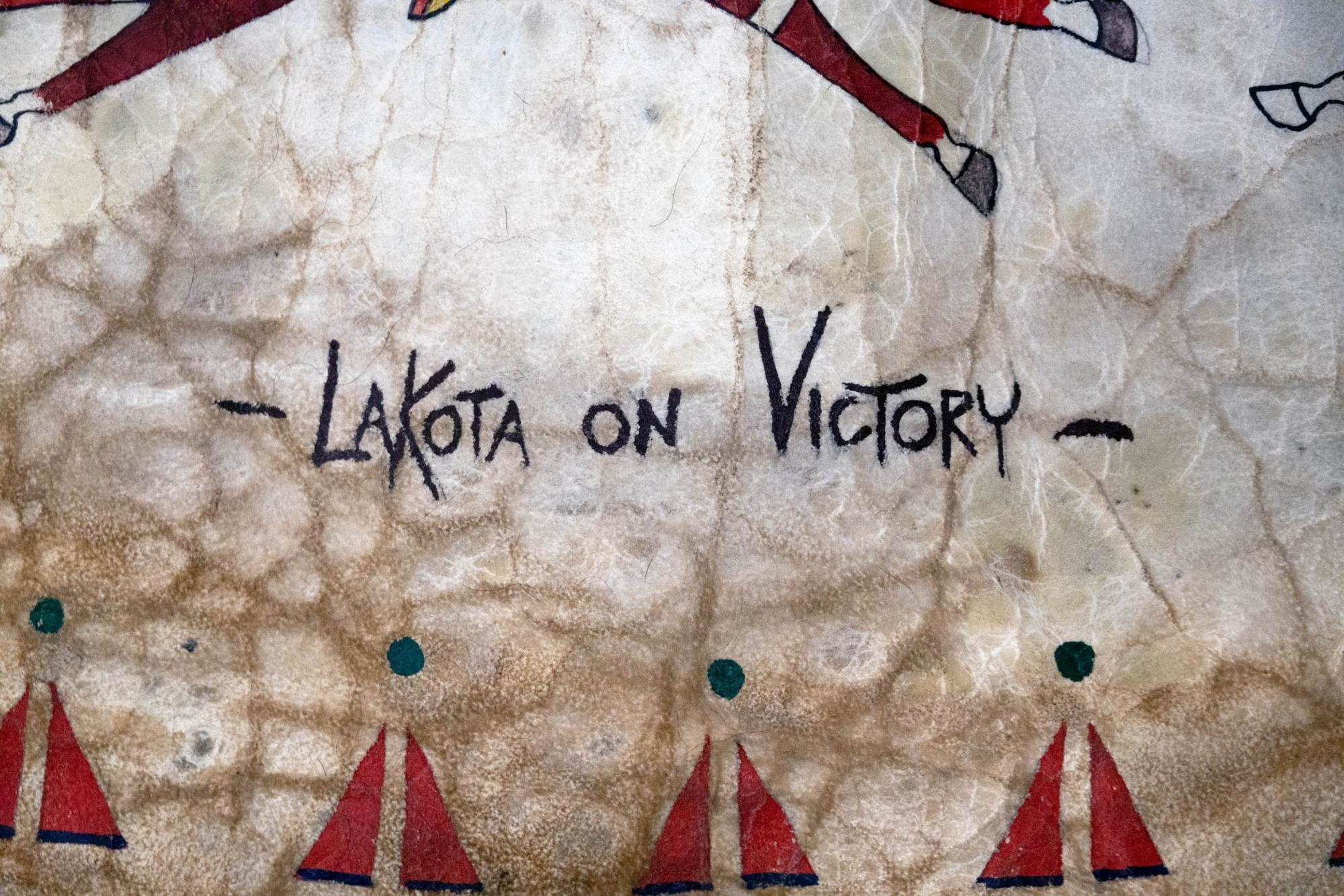 Merle Locke | Lakota buffalo hide robe warrior painting | MutualArt