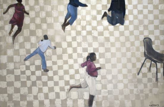Gerald Tabata | Kids Playing a Jumping Game | MutualArt