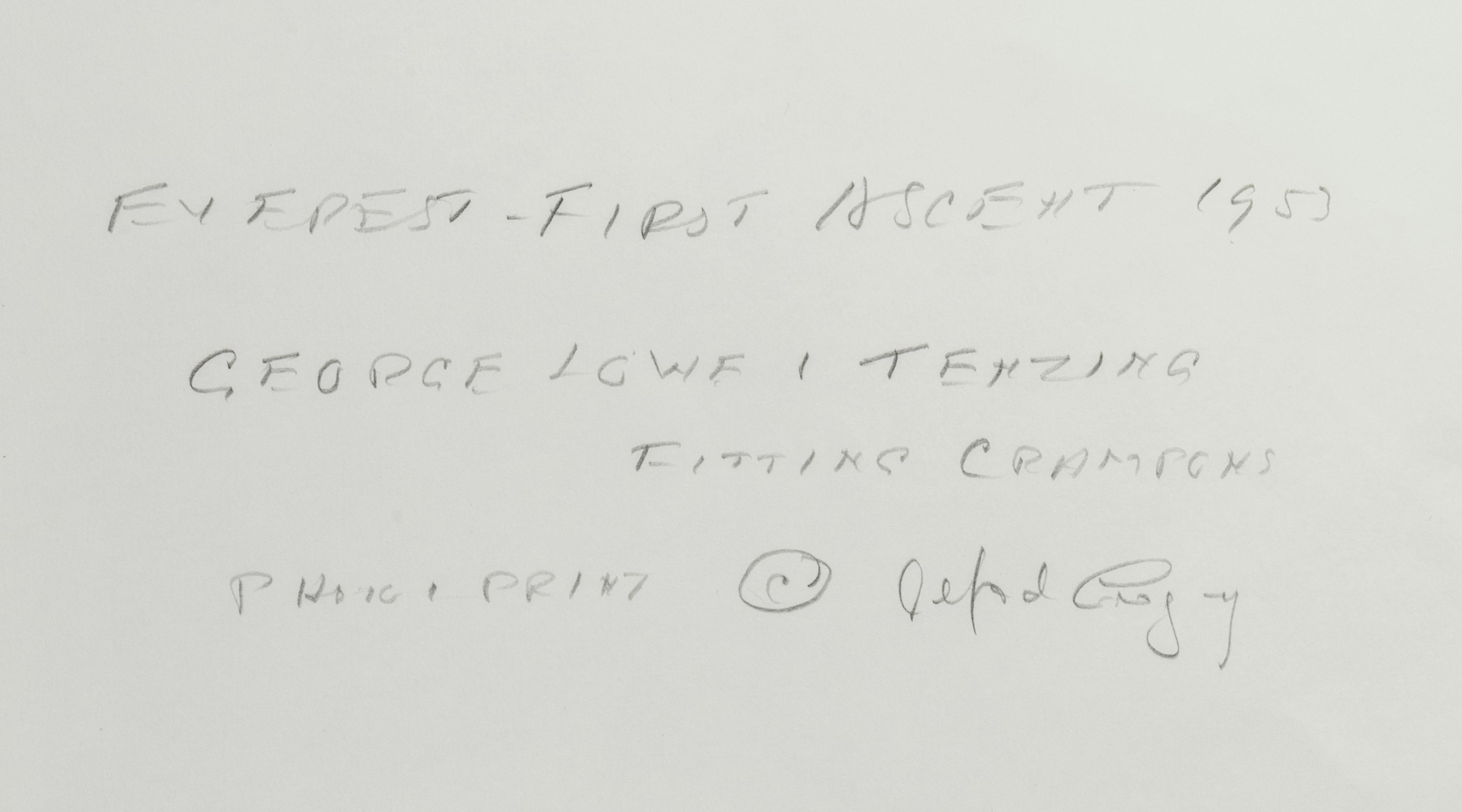 Alfred Gregory | Tenzing and Lowe Fitting Crampons Mt Everest 1953 ...