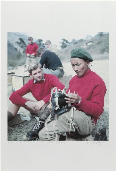 Alfred Gregory | Tenzing and Lowe Fitting Crampons Mt Everest 1953 ...