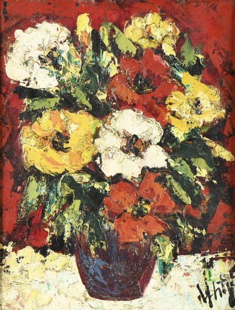 Henry d'Anty | Vase of anemones (1979) | MutualArt