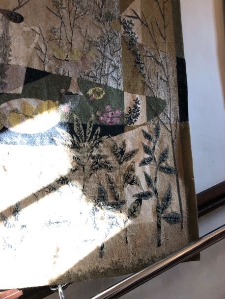 René Fumeron | Tapestry depicting a landscape with birds | MutualArt