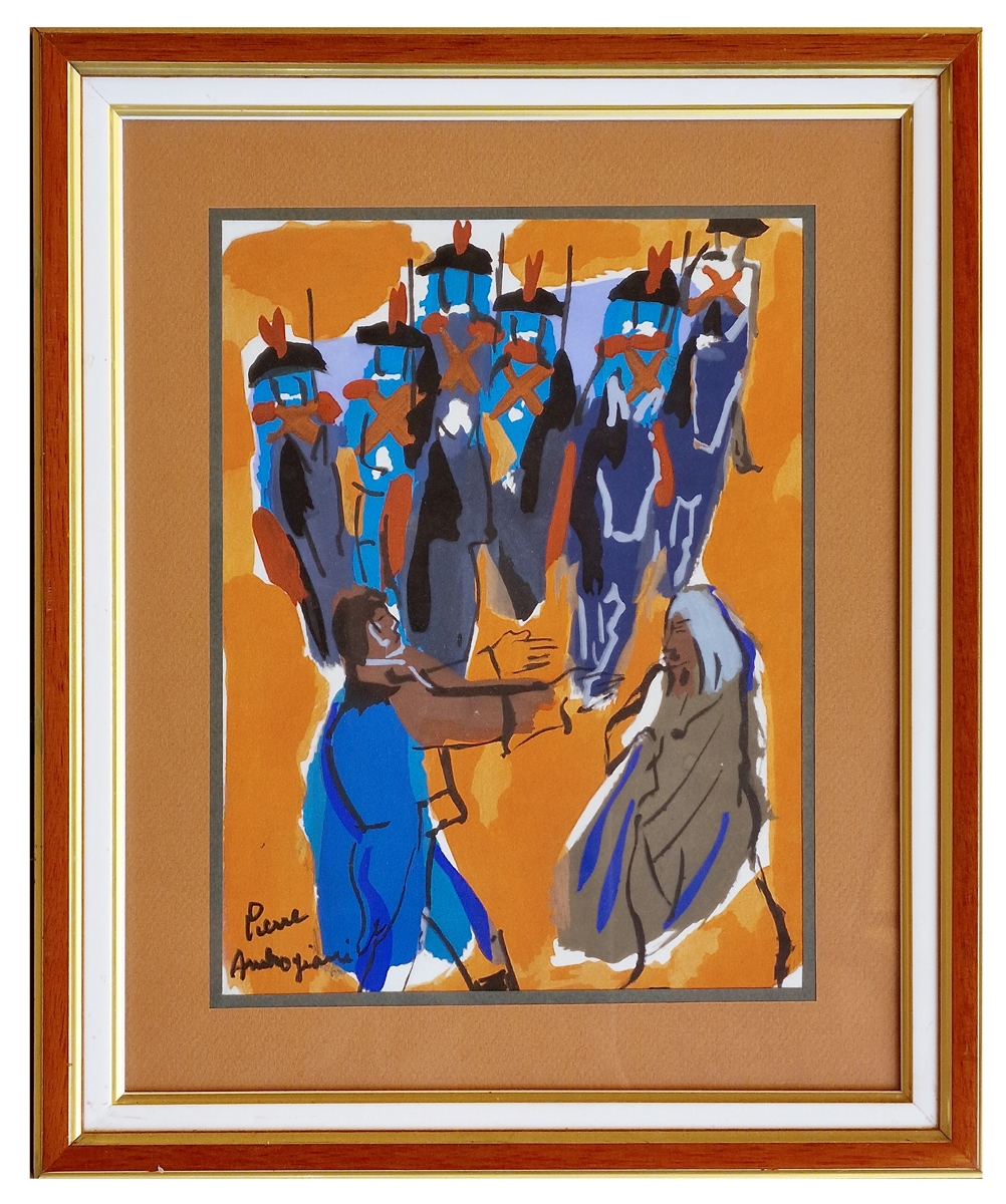 Pierre Ambrogiani | Personnages en bleu | MutualArt