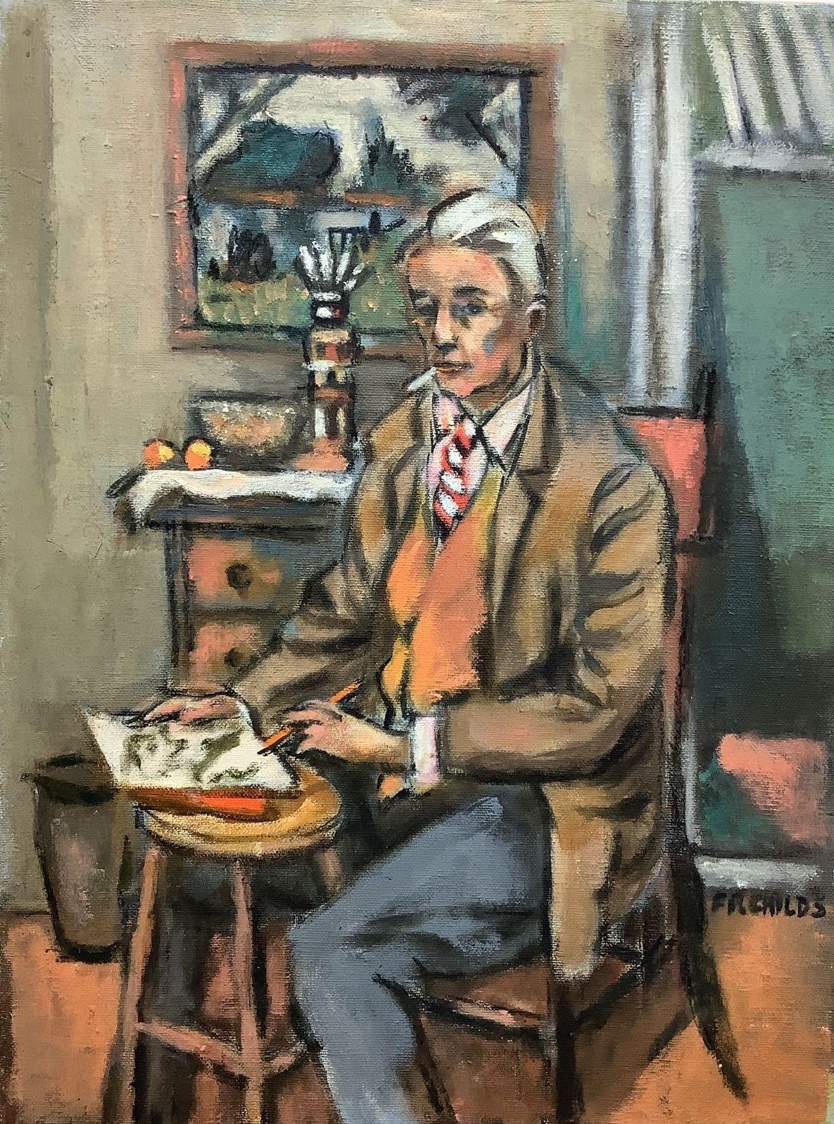 Frederick Robbins Childs | Self Portrait Before A Mar'quet | MutualArt