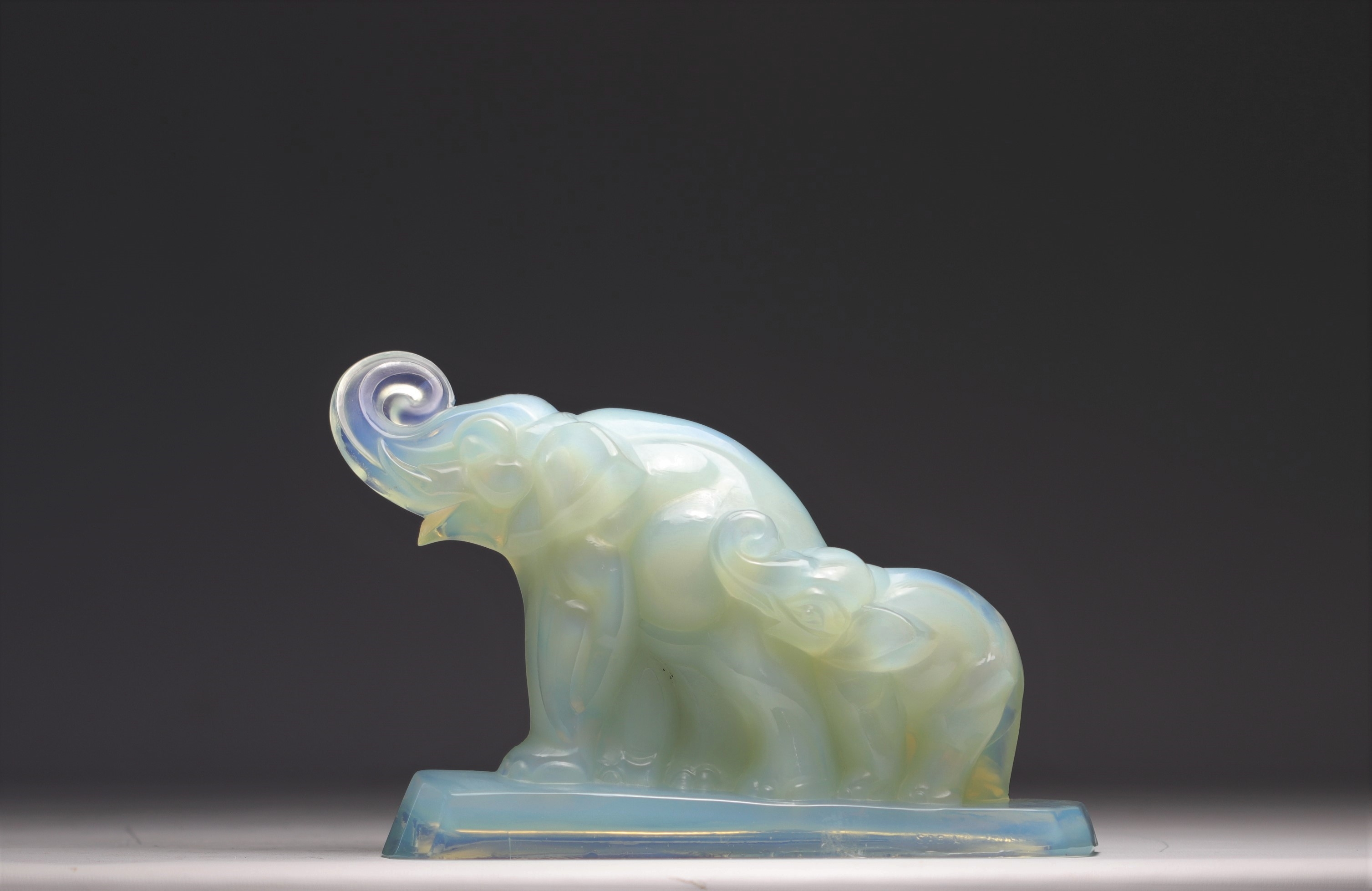 Marius Ernest Sabino | Opalescent elephant sculpture | MutualArt
