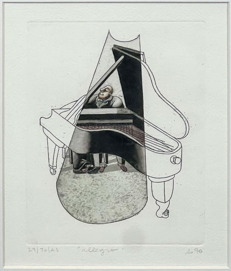 Tom Samek | TOM SAMEK HAND COLOURED ETCHING - ALLEGRO - LTD EDN 29/70 ...