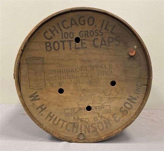 H. Hutchinson | Advertising Bottle Cap Barrel | MutualArt