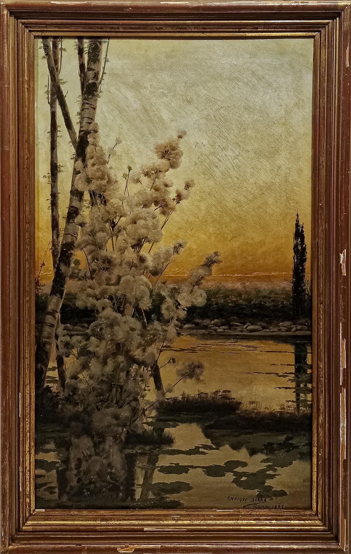 Enrique Serra y Auque | Paisaje-Laguna Pontina (1893) | MutualArt