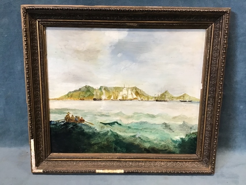 Thomas Baines | marine view with ships (1848) | MutualArt