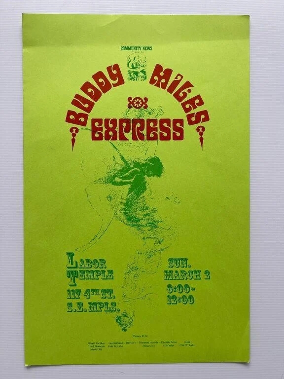 George Ostroushko | BUDDY MILES EXPRESS MINNEAPOLIS LABOR TEMPLE. BUDDY MILES EXPRESS ...