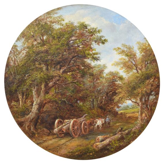 Robert Burrows | Rural lane with timber wagon | MutualArt
