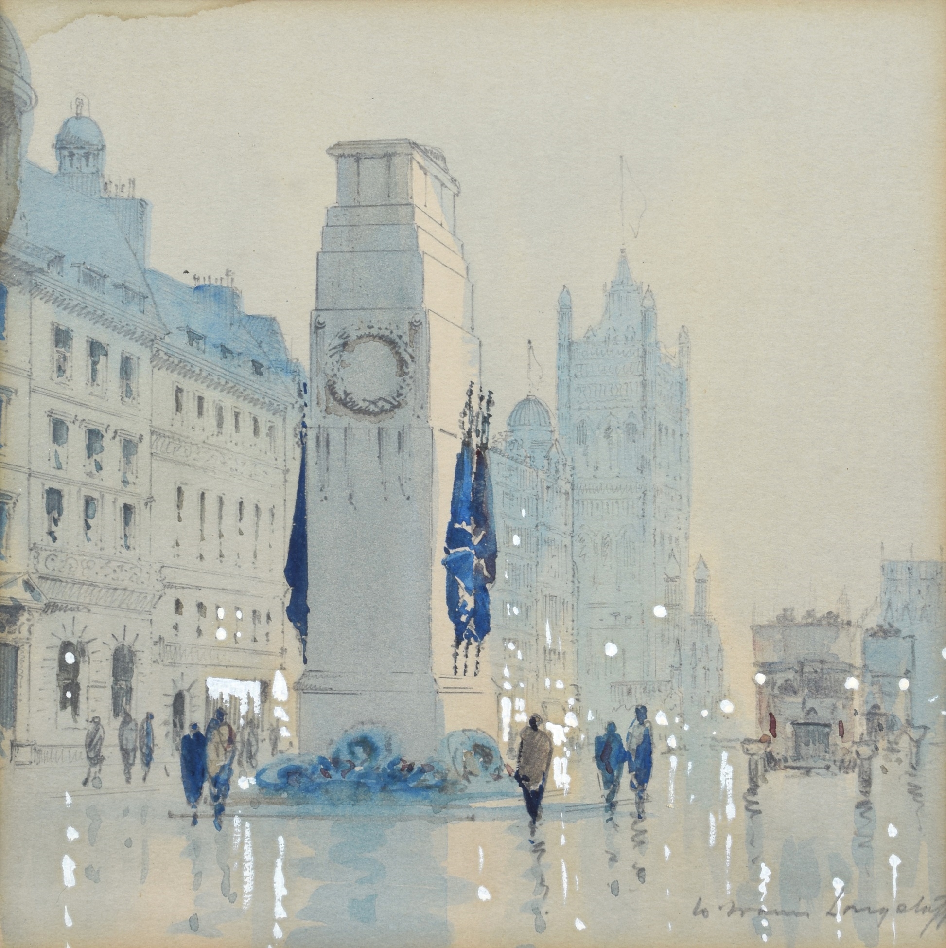 William Francis Longstaff | The Cenotaph and Westminster Abbey | MutualArt