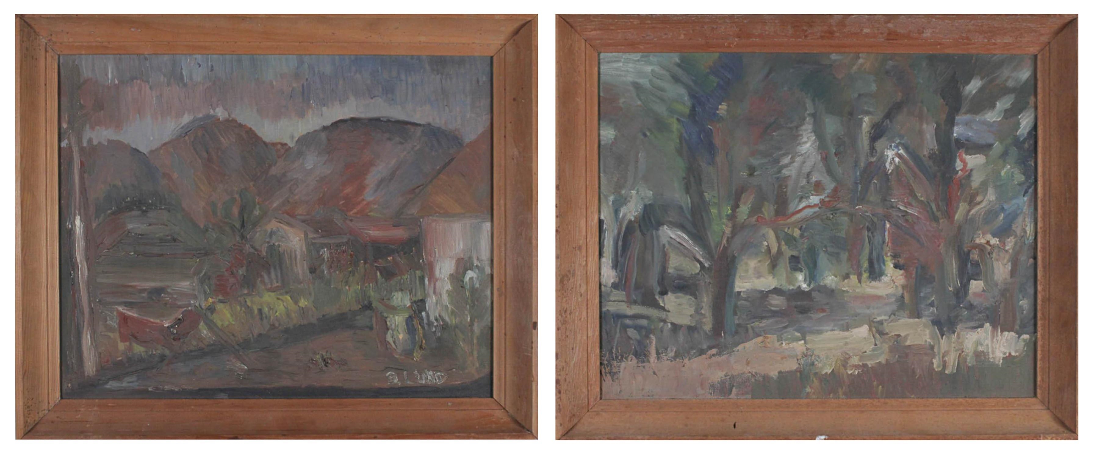 William Faulkner | WILLIAM FAULKNER TWO OILS ON CANVAS | MutualArt