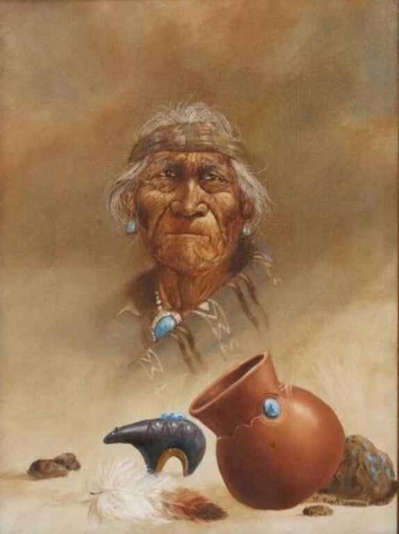 Tony Sandoval | Portrait of a Native American Man | MutualArt
