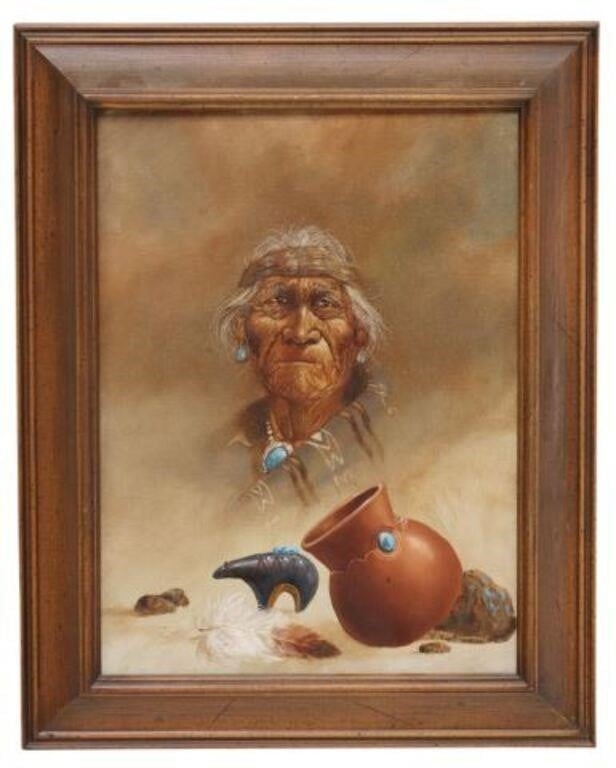 Tony Sandoval | Portrait of a Native American Man | MutualArt