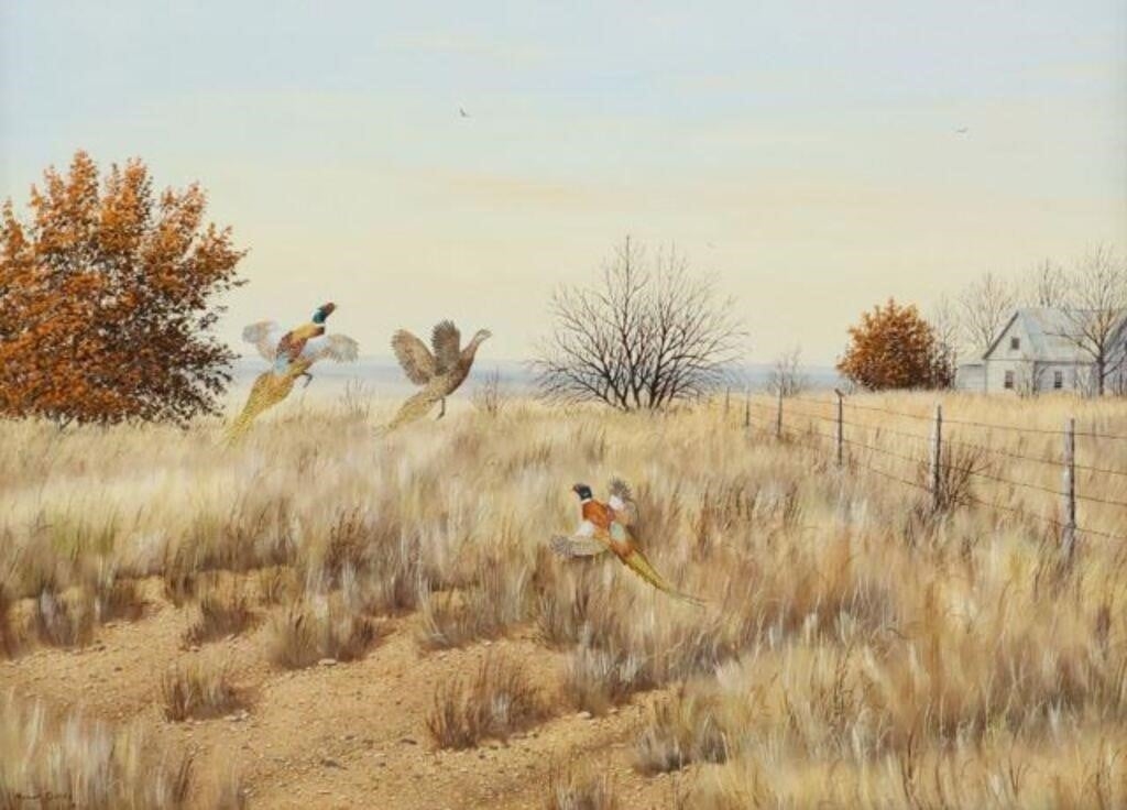 Manuel Garza | Landscape with Pheasants | MutualArt