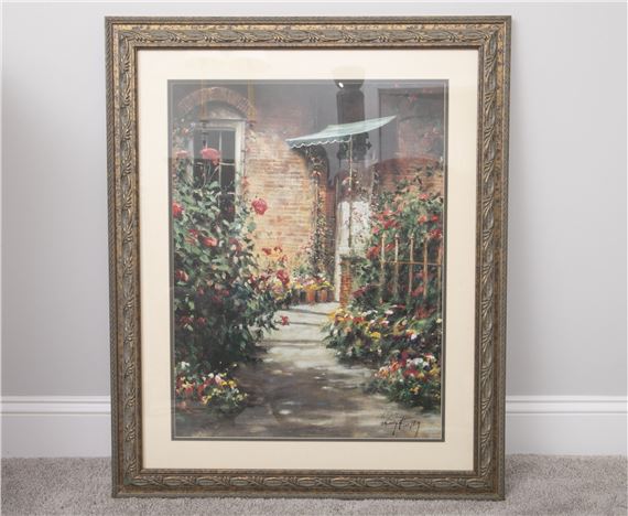 Donny Finley | Flowering Yard Of A Brick House | MutualArt